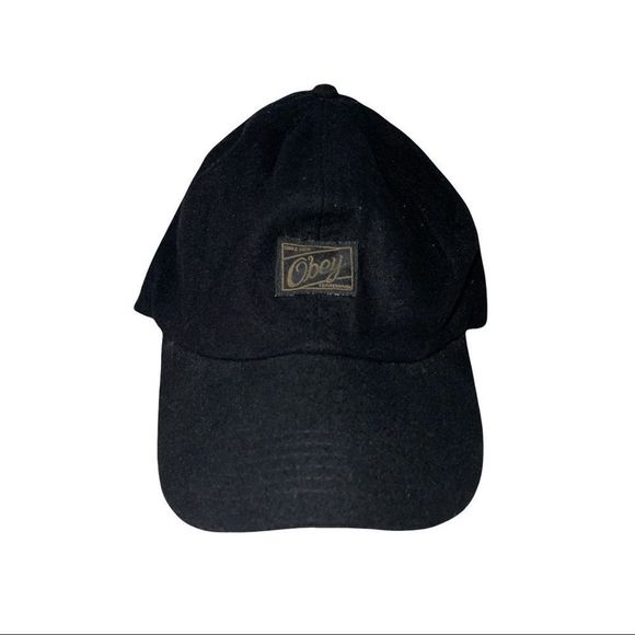 Obey | Accessories | Vintageobey Wool Baseball Cap Black | Poshmark